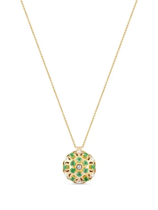 OFFICINA BERNARDI 18kt Yellow Damasco Emerald Necklace - Gold