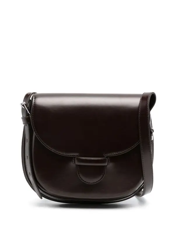 LEMAIRE Cartridge Leather Crossbody Bag - Brown