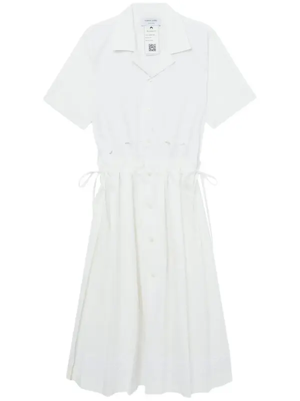 MARINE SERRE Embroidered Cotton Midi Dress