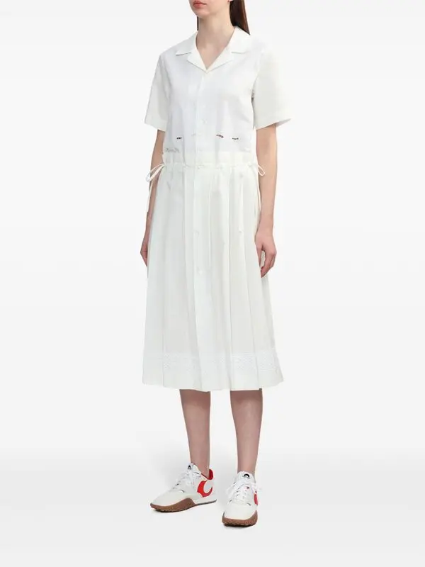 MARINE SERRE Embroidered Cotton Midi Dress