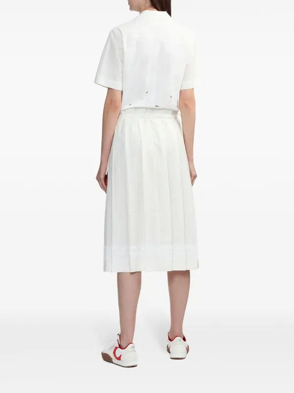 MARINE SERRE Embroidered Cotton Midi Dress