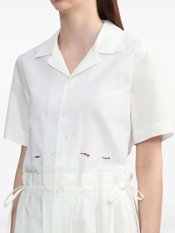 MARINE SERRE Embroidered Cotton Midi Dress