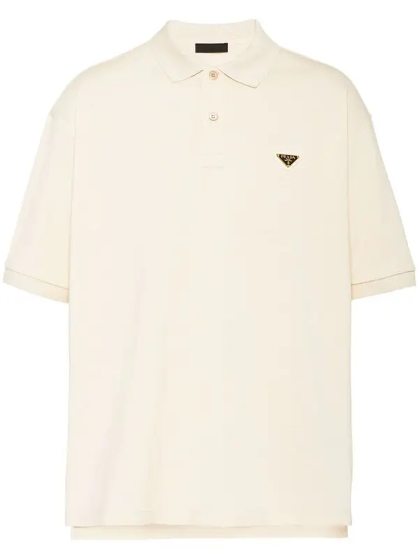 Prada Triangle-logo Cotton Polo Shirt