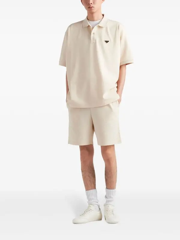 Prada Triangle-logo Cotton Polo Shirt
