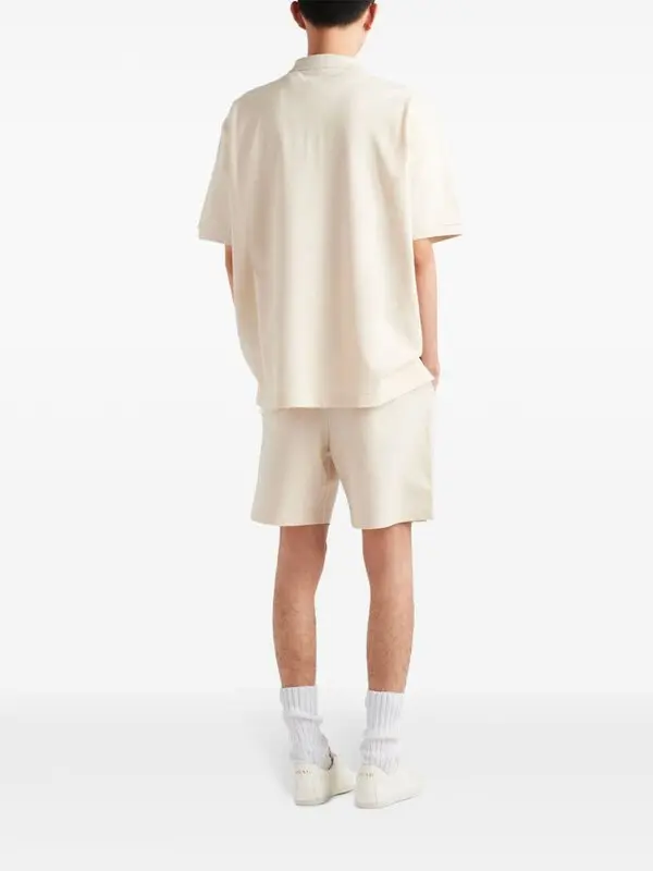 Prada Triangle-logo Cotton Polo Shirt
