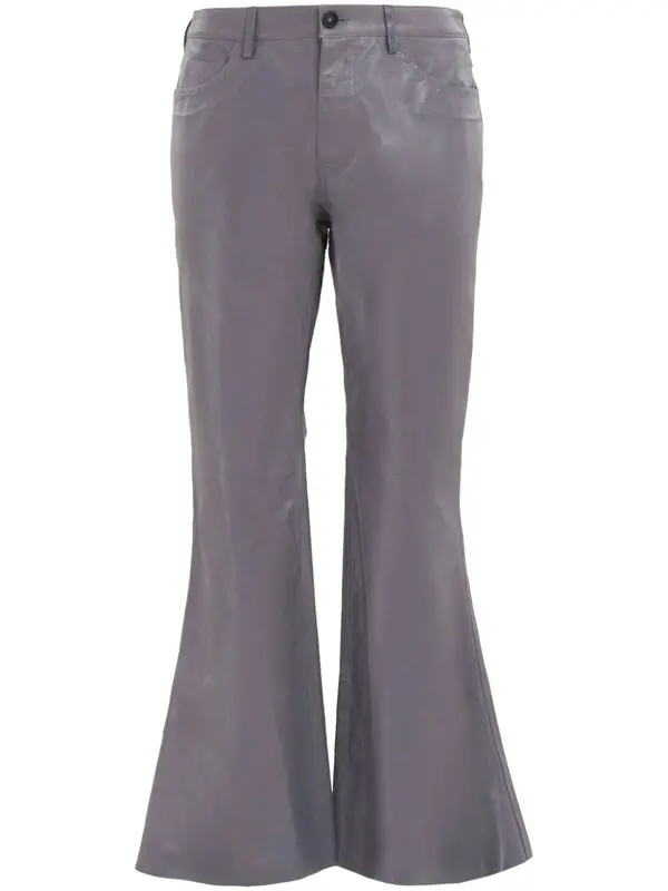 Marni Flared Leather Trousers
