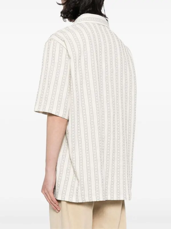 Off-White Arrows-print Striped Shirt - Neutrals