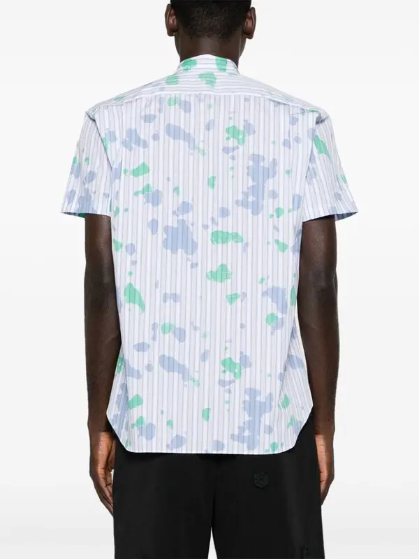 Comme Des Garçons Halo-stripe Cotton Shirt