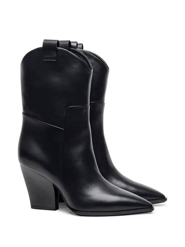 Santoni Leather Ankle Boots