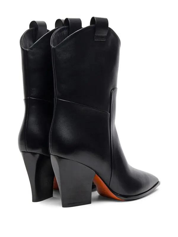 Santoni Leather Ankle Boots