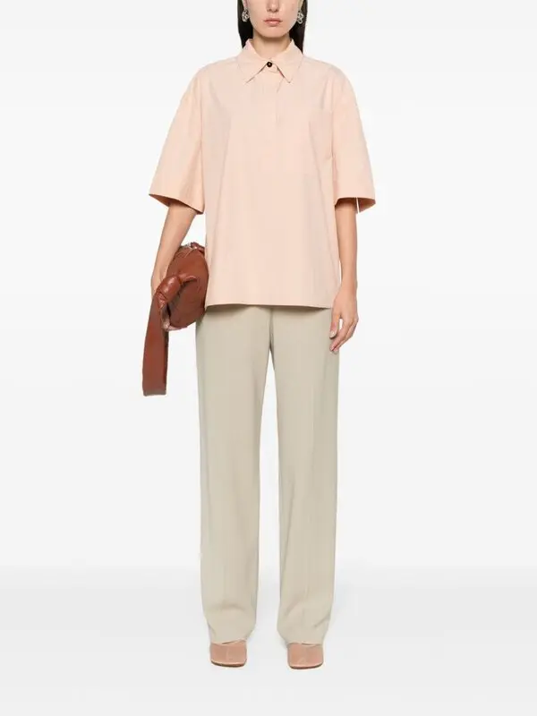 JIL SANDER Tonal Stitching Cotton Shirt
