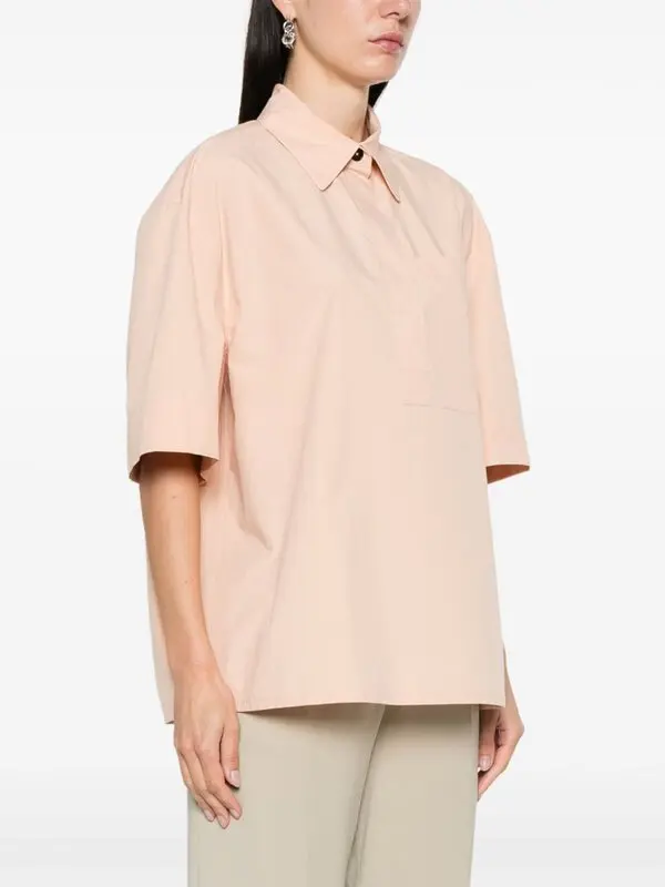 JIL SANDER Tonal Stitching Cotton Shirt
