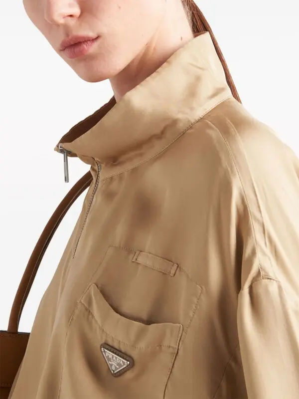 Prada Triangle-logo Silk Jacket