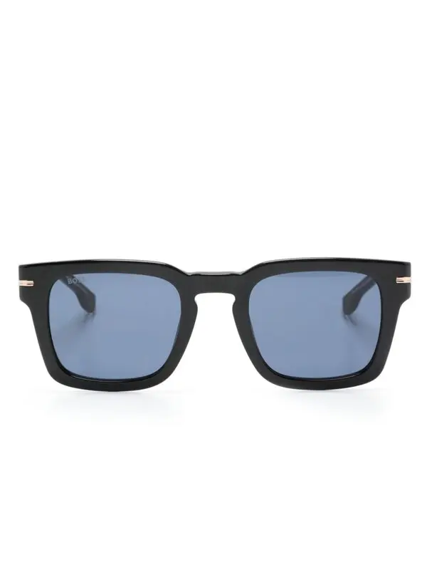 BOSS Rectangle Frame Sunglasses - Black