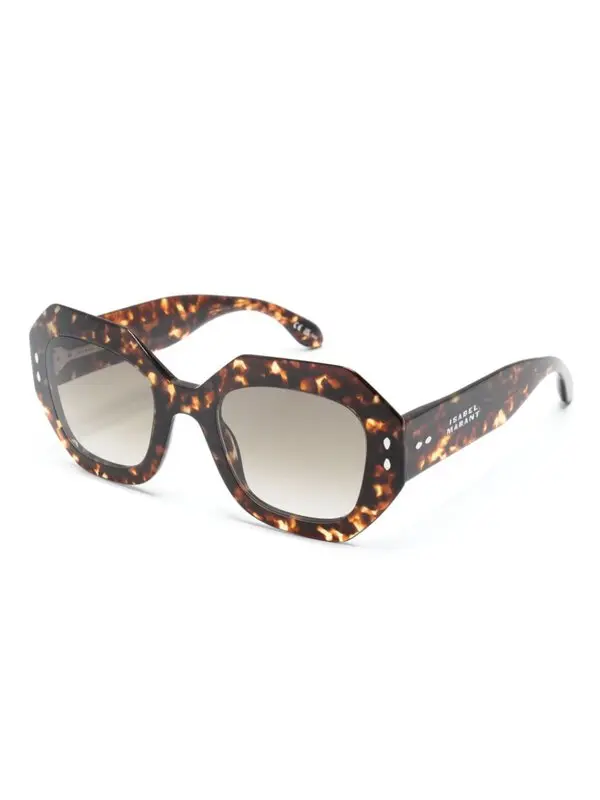 Isabel Marant Tortoiseshell Geometric Sunglasses