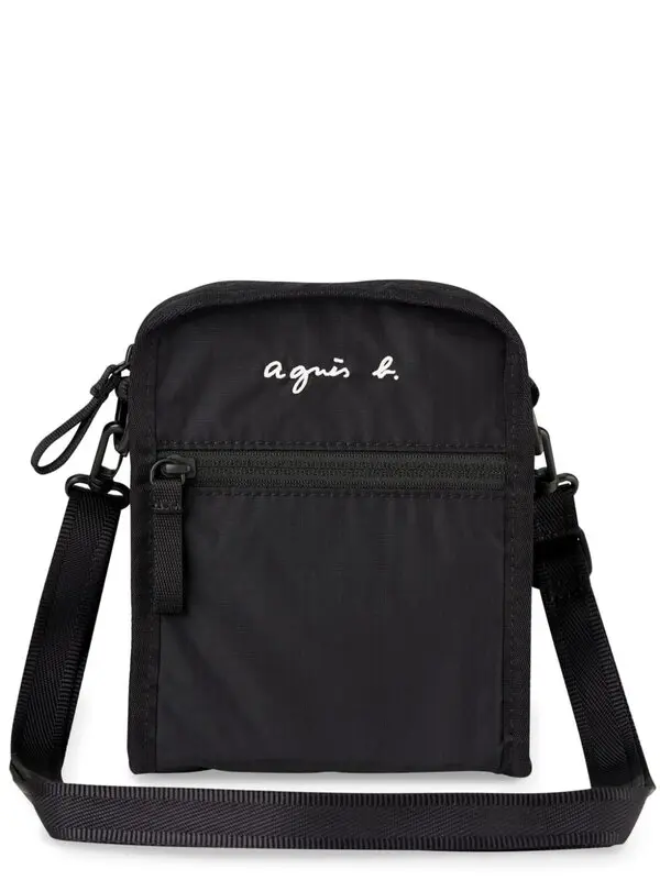 AGNES B. Logo-embroidered Crossbody Bag