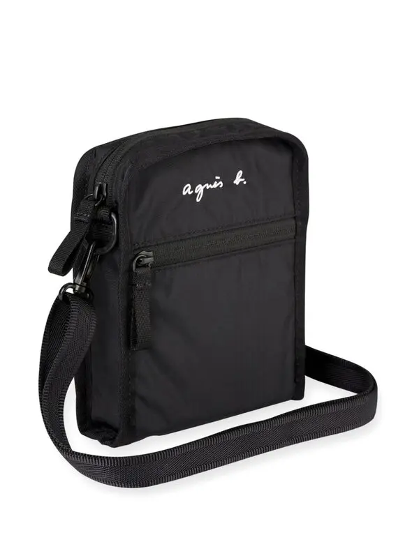 AGNES B. Logo-embroidered Crossbody Bag