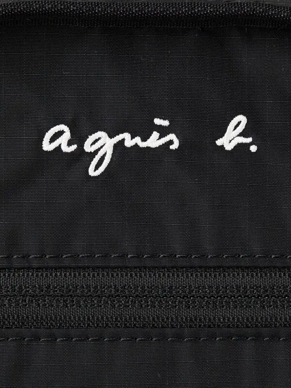 AGNES B. Logo-embroidered Crossbody Bag