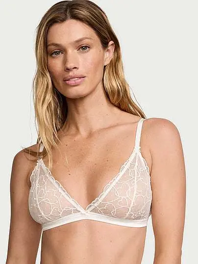 Victoria's Secret Tease Triangle Bralette - White,ivory