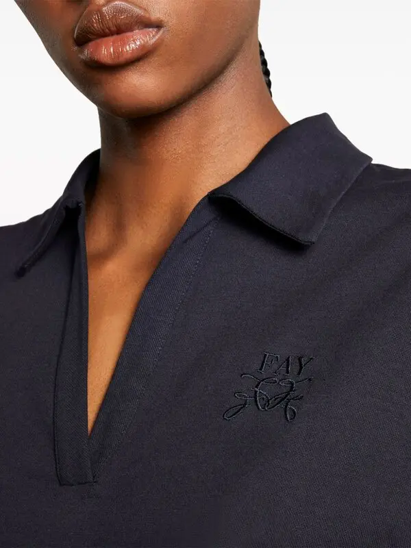 FAY Logo-embroidered Piqué Polo Shirt