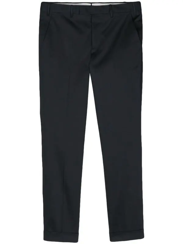 PT TORINO Mid-rise Tapered Trousers - Blue