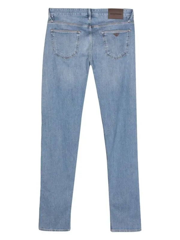 Emporio Armani Low-rise Slim-fit Jeans - Blue