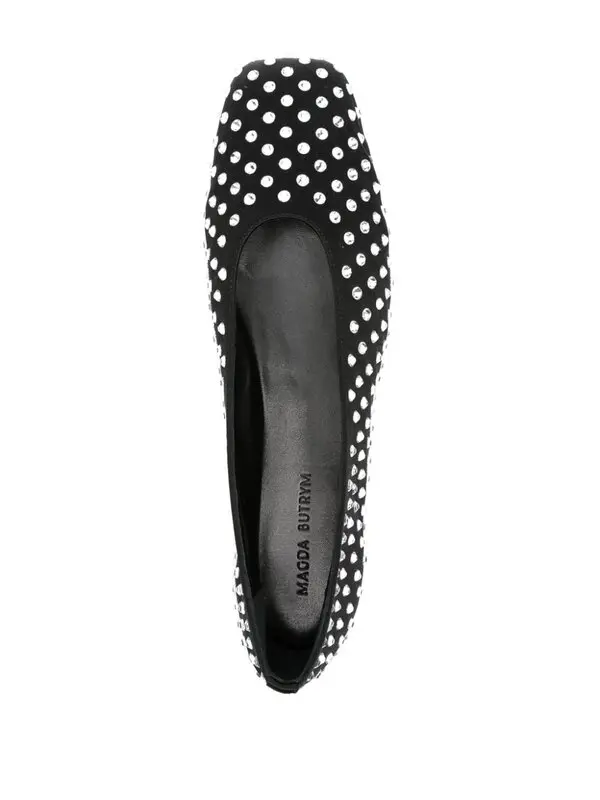 Magda Butrym Crystal-embellished Ballerina Flats - Black