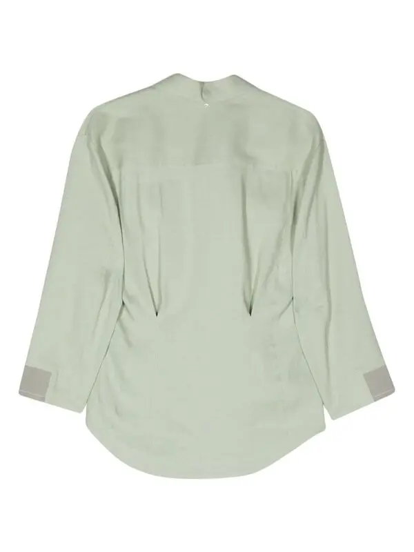 Lorena Antoniazzi Camp-collar Linen-blend Shirt
