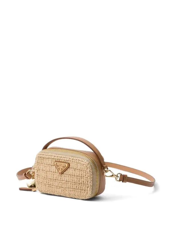 Prada Logo-plaque Crochet Mini Bag