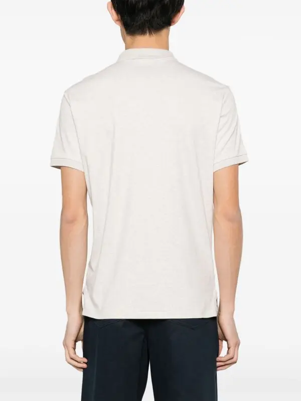 Polo Ralph Lauren Polo Pony-embroidered Cotton Polo Shirt - Neutrals