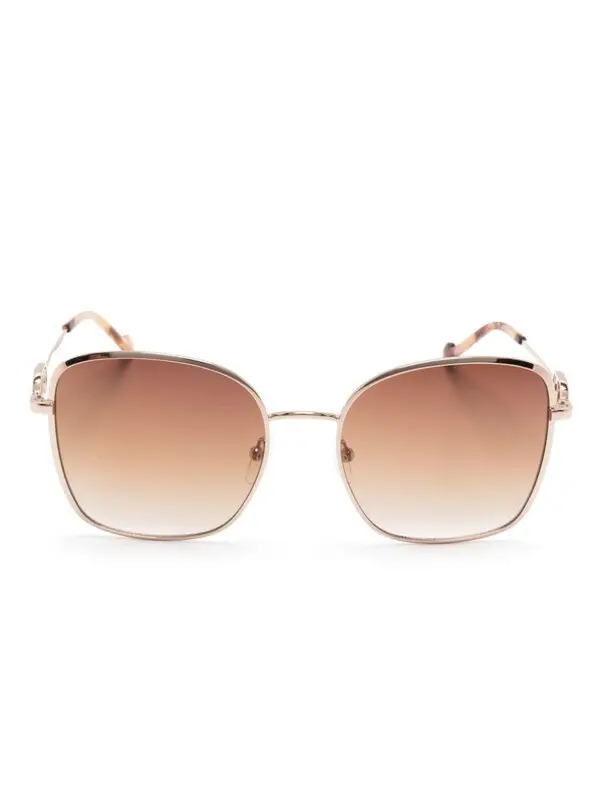 Liu Jo Square Frame Sunglasses - Gold
