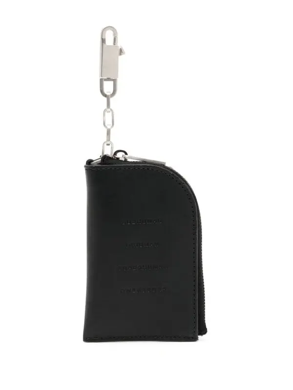 Rick Owens Leather Hook Wallet - Black