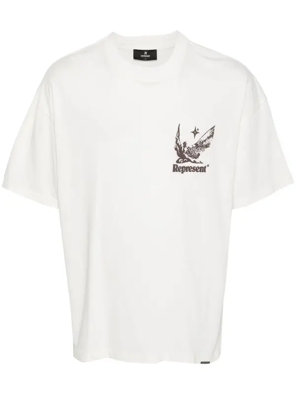 REPRESENT Logo-print Cotton T-shirt
