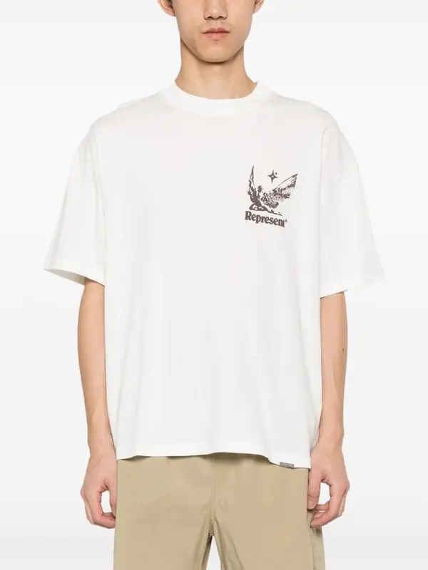 REPRESENT Logo-print Cotton T-shirt