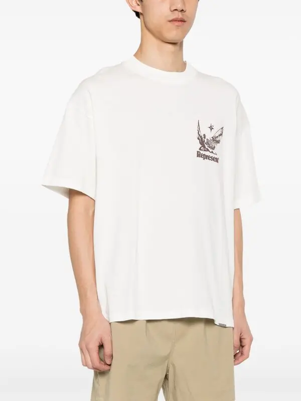 REPRESENT Logo-print Cotton T-shirt