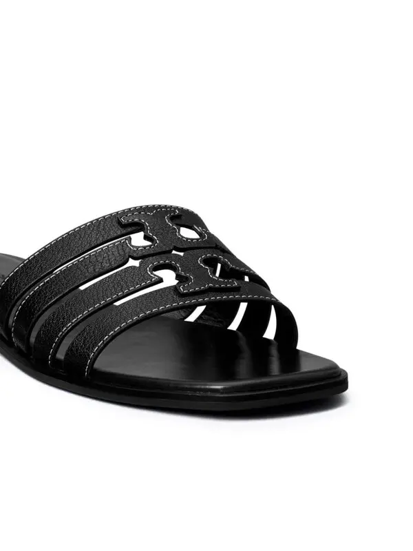 Tory Burch Ines Leather Sandals - Black