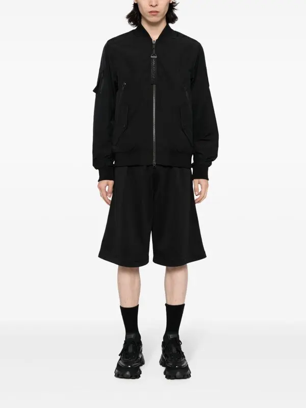 Moose Knuckles Courville Logo-appliqué Bomber Jacket - Black
