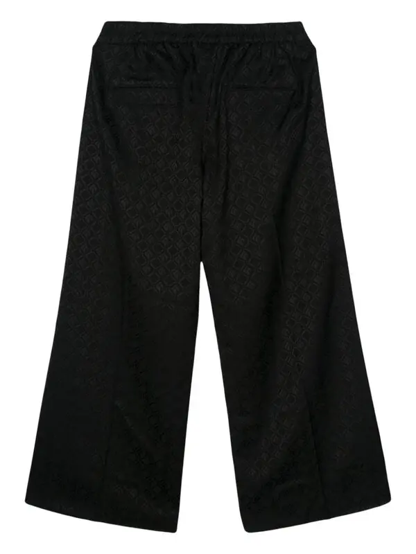 MARINE SERRE Moon Diamant-jacquard Trousers - Black