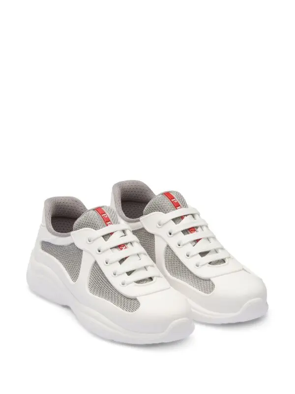 Prada America's Cup Rubber And Bike Fabric Sneakers - White