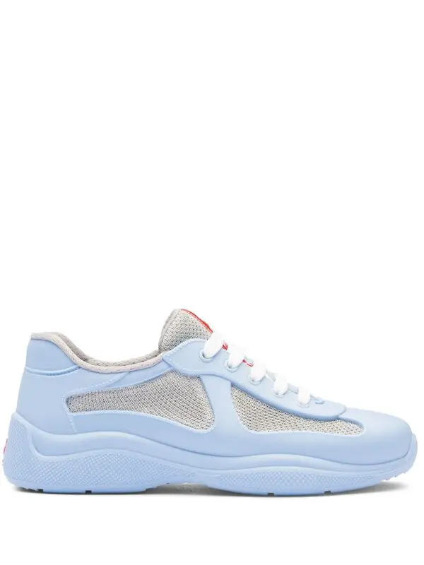 Prada America's Cup Soft Rubber And Bike Fabric Sneakers - Blue