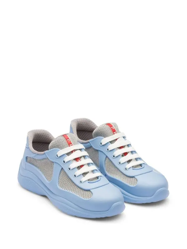 Prada America's Cup Soft Rubber And Bike Fabric Sneakers - Blue