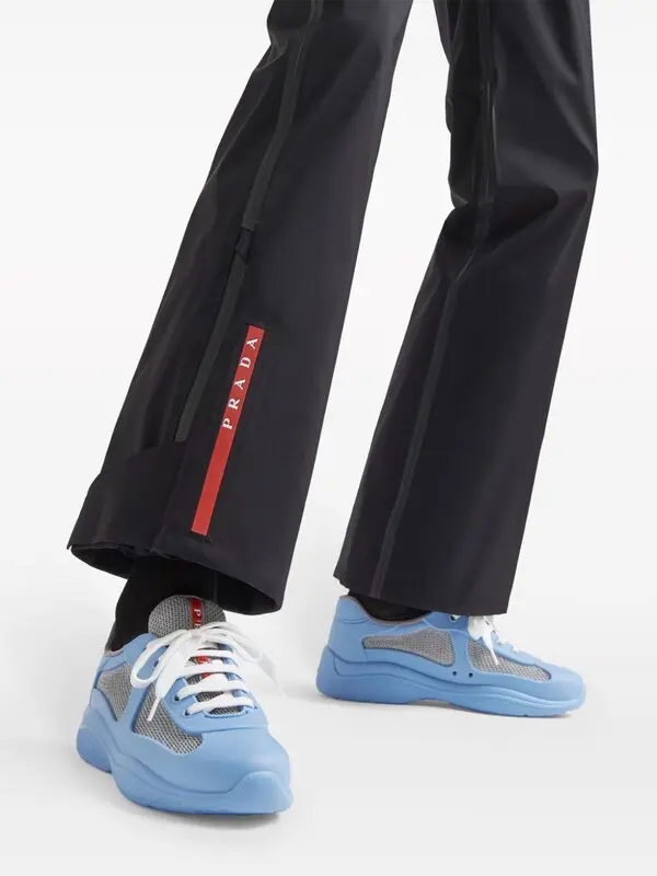 Prada America's Cup Soft Rubber And Bike Fabric Sneakers - Blue