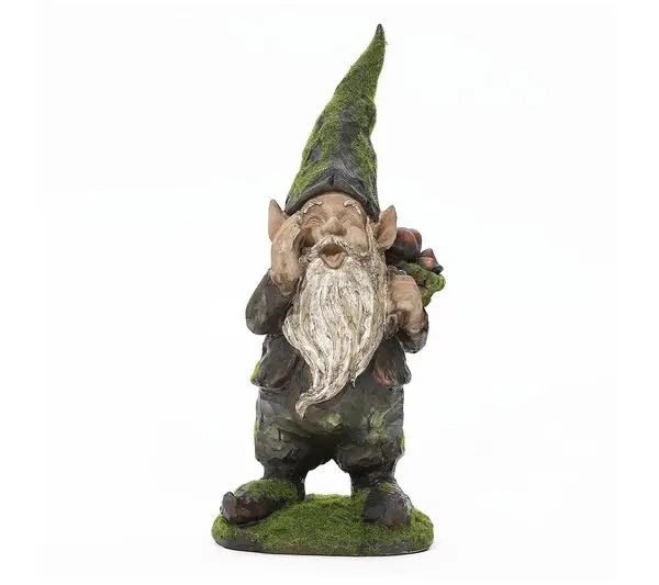 LUXEN HOME Luxenhome Calling All Gnomes Garden Sculpture R Esin Statue - One-color