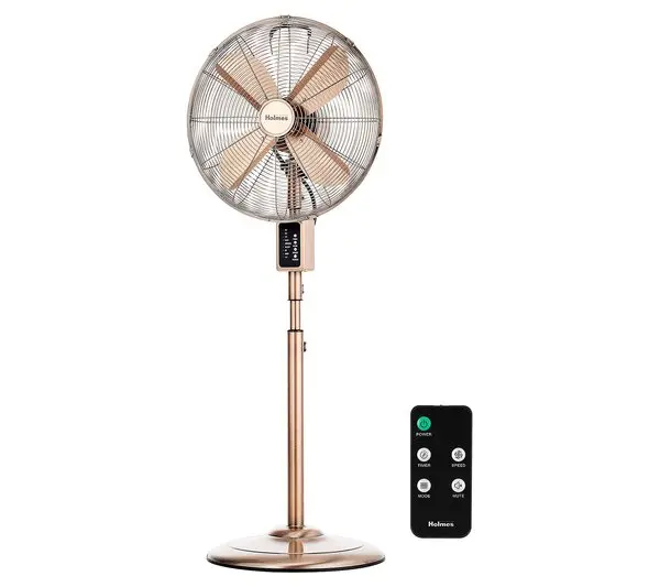 HOLMES 16' Oscillating 3-speed Digital Metal Fa N W/ Remote - One-color