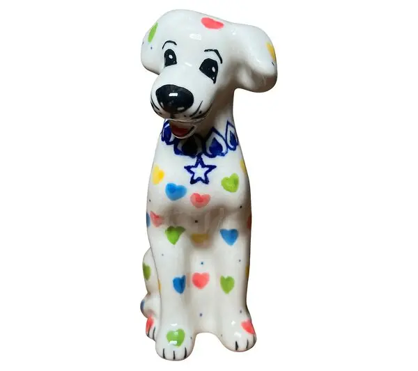 LIDIA'S POLISH POTTERY Dog Figurine - One-color