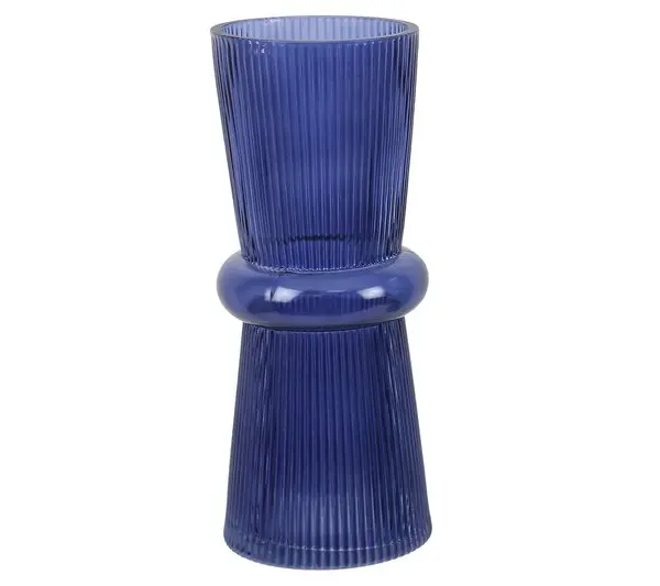 YOUNG'S INC. Young's Glass Tabletop Vase In Blue - One-color