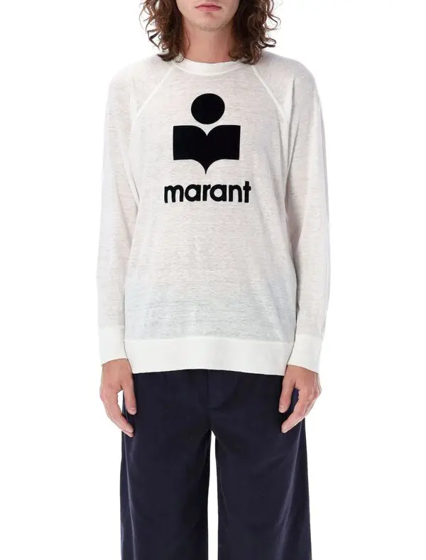ISABEL MARANT｜LONG-SLEEVED ROUND NECK T-SHIRTS (KIEFFER Isabel Marant éToile Kieffer Long Sleeve Logo T-Shirt In