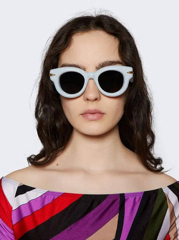 Loewe Inflated Round Sunglasses - Light Blue | Editorialist