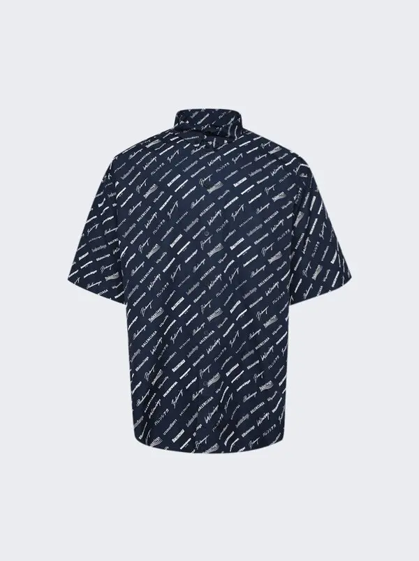 Balenciaga Logo Button Up Shirt