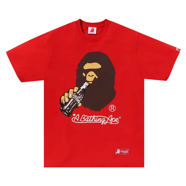 A BATHING APE X Coca-cola Ape Head Tee - Red